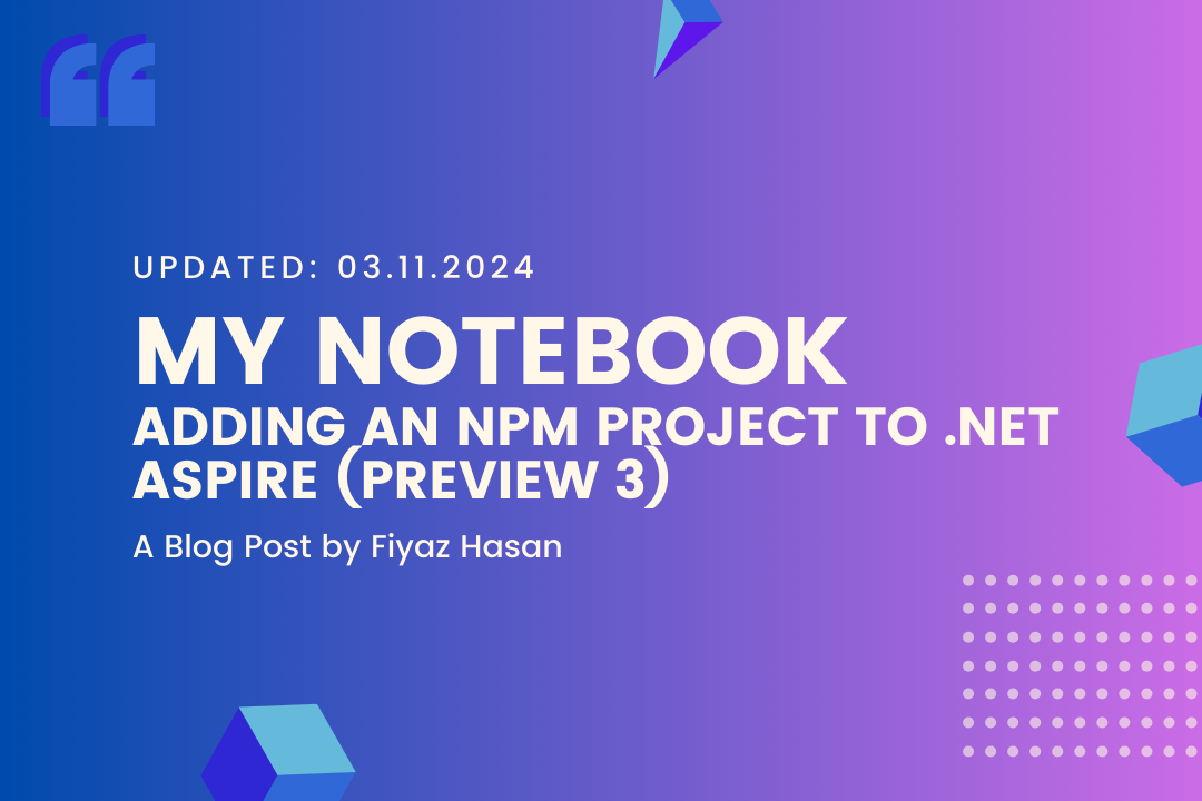 Adding an NPM project to .NET Aspire (Preview 3)